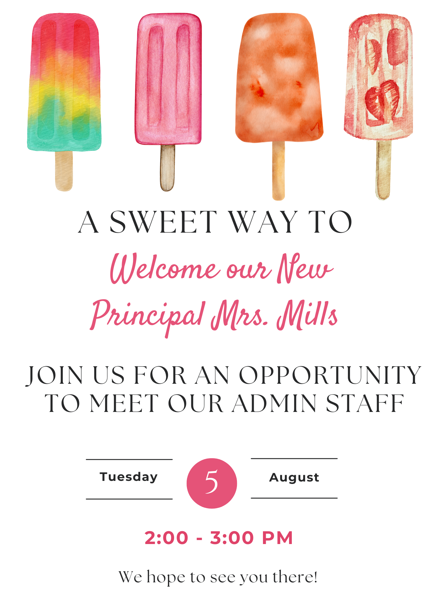 Popsicles with the Principals - Haymarket Elementary School